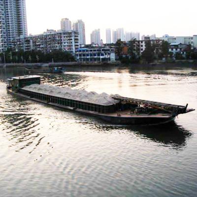China 220 Ton Loading Self Discharge Barge 175KW Power Sand Mud Transportation 100 Feet Length Work Boat for sale