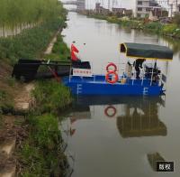 China Full Hydraulic Drive Aquatic Weed Harvester 2.2m Mowing Width 0.8m Depth for River Lake Cleaning for sale