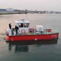 China Custom 10m Aluminum Alloy Oil Recovery Work Boat for River Sea Surface Cleaning for sale