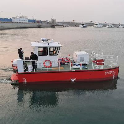 China Custom 10m Aluminum Alloy Oil Recovery Work Boat for River Sea Surface Cleaning for sale