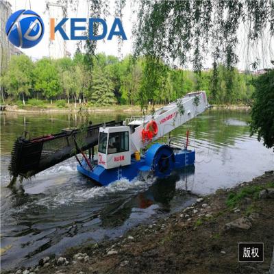 China 12t Load Capacity 75kw Aquatic Weed Harvester Floating Collector Dredger for Lakes and Rivers for sale