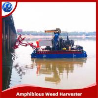 China Amphibious Reed Harvester 1000mm Working Width 5-10 HP Tractor Power 1 Row Wetland Harvest for sale