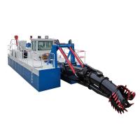 China Small Diesel Cutter Suction Sand Dredger 10m Depth 1 Stage Cutter Head 4 to 20 inch for sale