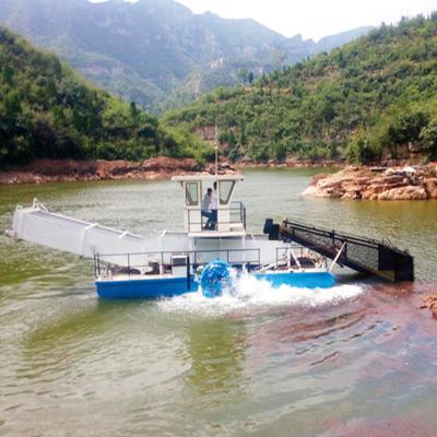 China Keda Aquatic Weed Harvester 2m Width Eco-friendly Water Hyacinth Hunter River Cleaning Boat for sale
