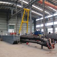 China Diesel Power Cutter Suction Dredger 8m Dredging Depth 100cm Draught for sale
