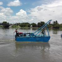 China Diesel Power Cutter Suction Dredger 8m Dredging Depth 100cm Draught for sale