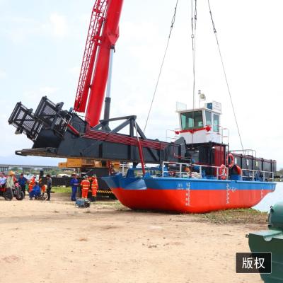 China Battery Powered 7.5hp Water Weed Harvester 1000-3000m2/h Floating Garbage Collection Boat for sale