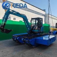 China KEDA Amphibious Excavator 10m Pontoon Undercarriage Hydraulic System for Marshland Dredging for sale