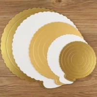 China 12 inch Custom Design Food Grade Round Cake Tray Gold Cake Board for Cake Packing for sale
