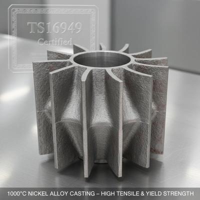 China 1000 Centi-degree Nickel Alloy Casting with High Tensile and Yield Strength Compliant with TS16949 Standard for sale