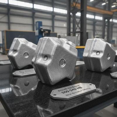 China High Chromium Alloy Wear Resistant Castings with Brinell Hardness 500-540 HB and 100% Inspection for Heavy Duty Applications for sale