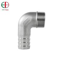 China EB 304 316L Stainless Steel Low Smooth 90 Degree Female Thread Barbed Elbow Hose Barb Threaded Pipe Fittings Factory Direct for sale