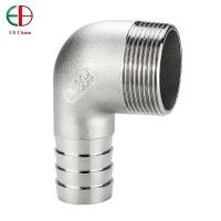 China EB 304 316L Stainless Steel Low Smooth 90 Degree Female Thread Barbed Elbow Hose Barb Threaded Pipe Fittings Factory Direct for sale