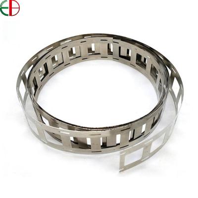 China Custom Machinable Nickel Alloy Battery Tabs EB80263 380MPa Tensile Strength Pure Nickel Strip for Vessel Offshore Oil Equipment for sale