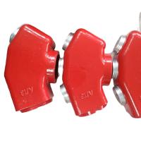 China Custom Aluminum Casting Valve Body Housing Red Paint Hydraulic Manifold Block Gravity Casting Machinery Cast Parts OEM ODM for sale