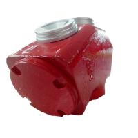 China Custom Aluminum Casting Valve Body Housing Red Paint Hydraulic Manifold Block Gravity Casting Machinery Cast Parts OEM ODM for sale