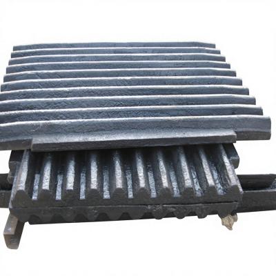 China High Manganese Steel Jaw Plates for Grinding Wear Parts ASTM A128 Grade C Sand Cast Process for sale