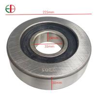 China Brass Deep Groove Ball Bearing with P2 Precision Rating Thin Section HRC 58-62 Hardness Ground Surface for Oil Lubrication for sale