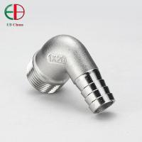 China EB 304 316L Stainless Steel Plated Low 90 Degree Female Thread Barbed Elbow Hose Barb Threaded Pipe Fittings Factory Direct for sale