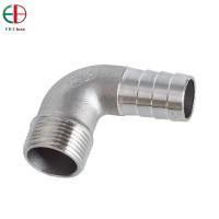 China EB 304 316L Stainless Steel Plated Low 90 Degree Female Thread Barbed Elbow Hose Barb Threaded Pipe Fittings Factory Direct for sale