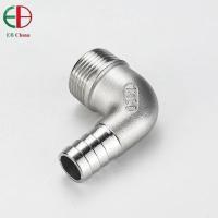 China EB 304 316L Stainless Steel Plated Low 90 Degree Female Thread Barbed Elbow Hose Barb Threaded Pipe Fittings Factory Direct for sale