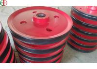 China D505x63mm 45 Carbon Steel Custom Open Die Forging Sheave Cast Steel Rope Sheave for sale