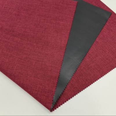 China Red 600D Cation Fabric Plain Style PVC Coated Eco-Friendly Solution for sale