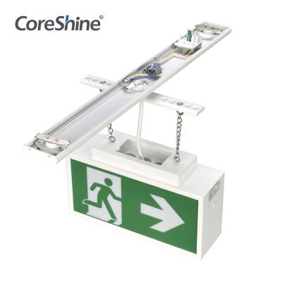 China IP54 12w Battery Backup Emergency Lights , 3600mAh Weatherproof Exit Sign for sale