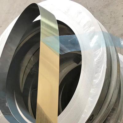 China 304 Stainless Steel Strip Coil Gold Hairline Finish 10mm to 609mm for Signboard for sale