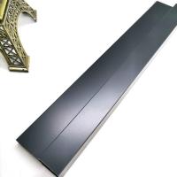 China Bead Blasted Matte Black Stainless Steel Tile Trim 15mm 2000mm 3050mm for Interior Decoration for sale