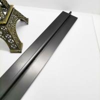 China 10mm Stainless Steel T-Shaped Glass Partition Trim - Bead Blasted Black Titanium PVD Coating for Architectural Decoration for sale
