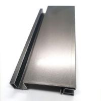 China PVD Brushed Stainless Steel Trim Strips 25mm Metal Skirting Bead Blasted Black for sale