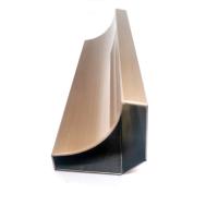 China Arc Shaped Stainless Steel Trim Strips Rose Gold Hairline 10mm 40mm PVD Colored for sale