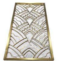 China PVD Colored Stainless Steel Screen Partition Room Divider 304 201 Hairline Finish Custom Size for sale