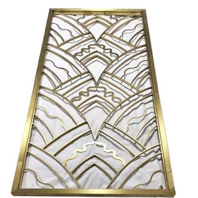 China PVD Colored Stainless Steel Screen Partition Room Divider 304 201 Hairline Finish Custom Size for sale