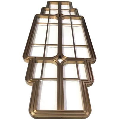 China ODM PVD Coated Stainless Steel Screen Partition Bronze Room Divider 2×4m Custom Size for sale