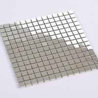 China 305mm x 305mm Hairline Stainless Steel Mosaic Tiles with 10+ Year Color Guarantee for Wall Backsplash for sale
