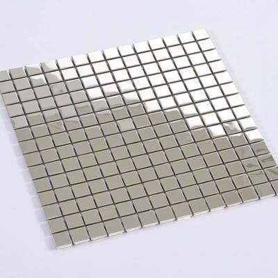 China 305mm x 305mm Hairline Stainless Steel Mosaic Tiles with 10+ Year Color Guarantee for Wall Backsplash for sale