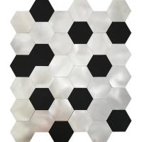 China Vibration Metal Hexagon Aluminum Mosaic Tiles 305×305mm Anti-Rust Interior Decoration for sale