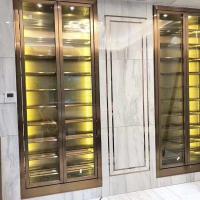 China Stainless Steel Wine Cabinet 220V 50Hz Compressor Cooler with Anti-Fingerprint Finish for sale