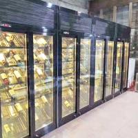 China Custom Stainless Steel Wine Cabinet 250W 110/220V with Electronic Temperature Control 0-22°C for Home and Commercial Use for sale