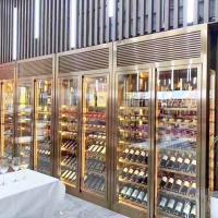 China Custom Stainless Steel Wine Cabinet with 250W Cooling System and 0-22°C Temperature Range for Commercial Use for sale