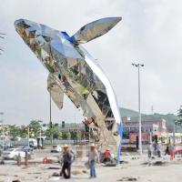 China Custom 304/316 Stainless Steel Outdoor Sculptures - 35-60 Day Lead Time with 10+ Year Color Guarantee for sale