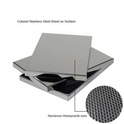 China Silver Gold Surface Shiny Mirror Stainless Steel Honeycomb Panel For Ceiling for sale