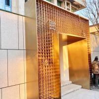 China SUS316 Brass Gold Stainless Steel Building Entrance Frame - PVD Plated Custom Sizes 25-35 Day Lead Time for sale