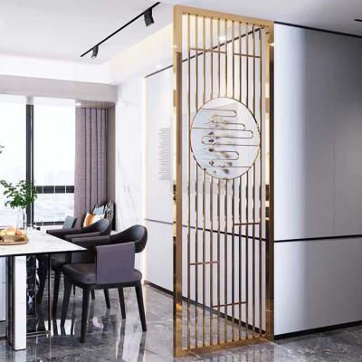 China ODM Stainless Steel Privacy Screen Panels 500x2800mm Mirror Metal Wall Divider with PVD Coating for sale