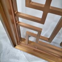 China 1.2m Rose Gold Aluminum Room Partition 500x2800mm with PVD Coating for Interior Decoration for sale