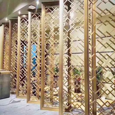 China PVD Colored Stainless Steel Room Divider Partition Screen 600x3000mm Custom Size for sale