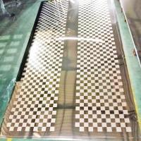 China 8K Gold Color Etched Mirror Stainless Steel Sheet 304 1219x2438mm for Elevator Decoration for sale