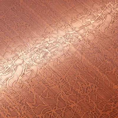 China Acid Etched SUS304 Antique Copper Color Stainless Steel Sheet 1219x2438mm for sale